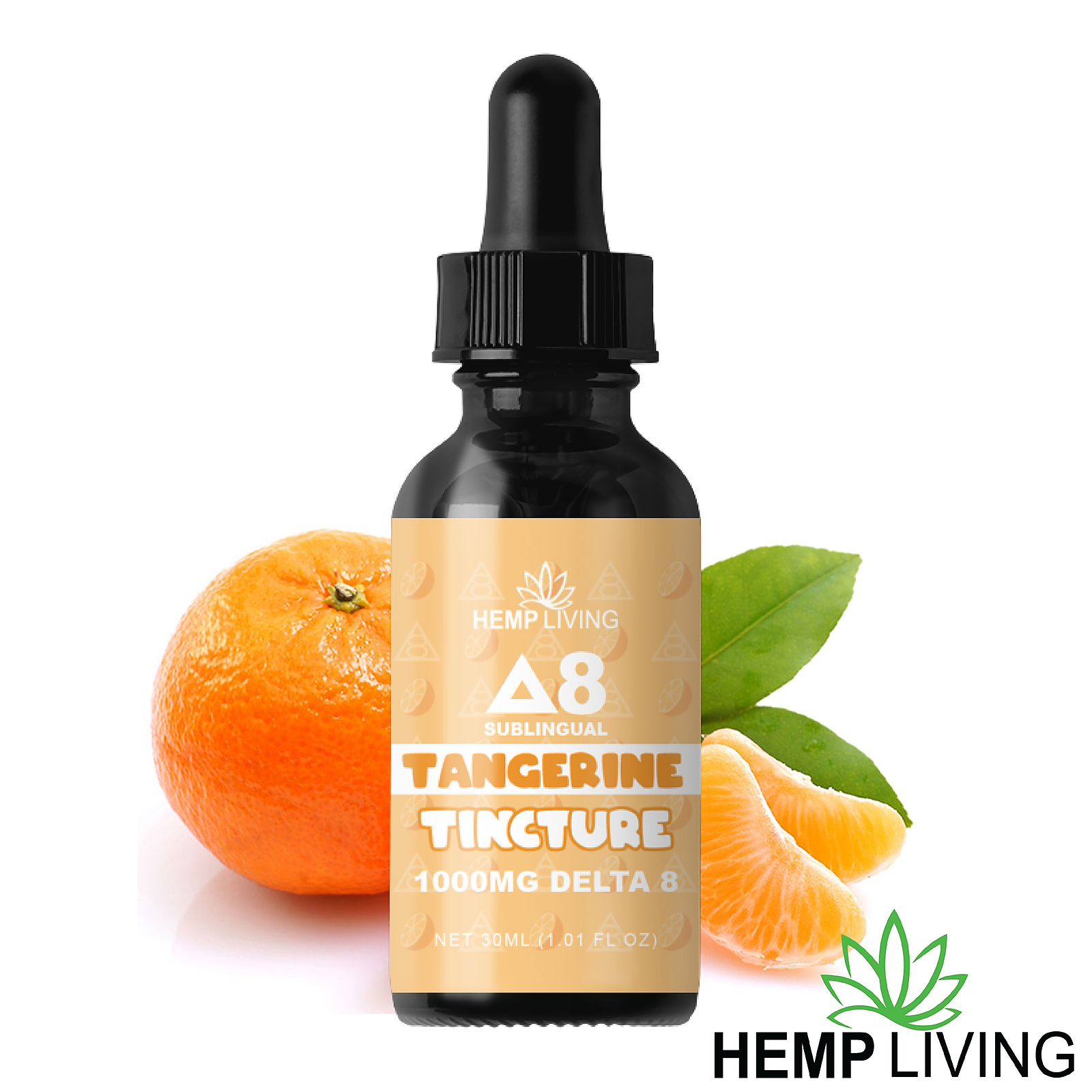 Hemp Living Hemp Living Delta 8 Tincture 1000mg 30ml Tangerine