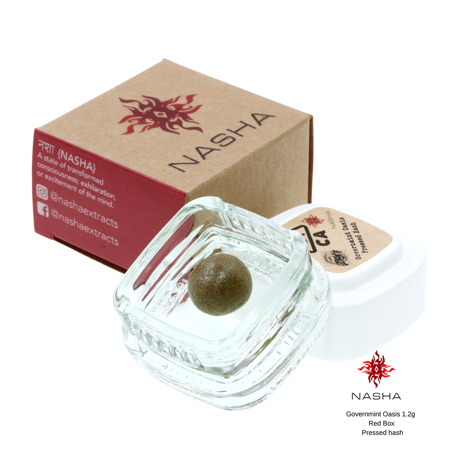 NASHA: Governmint Oasis 1.2g Red Pressed Hash (Bandwagon Gardens) | Leafly