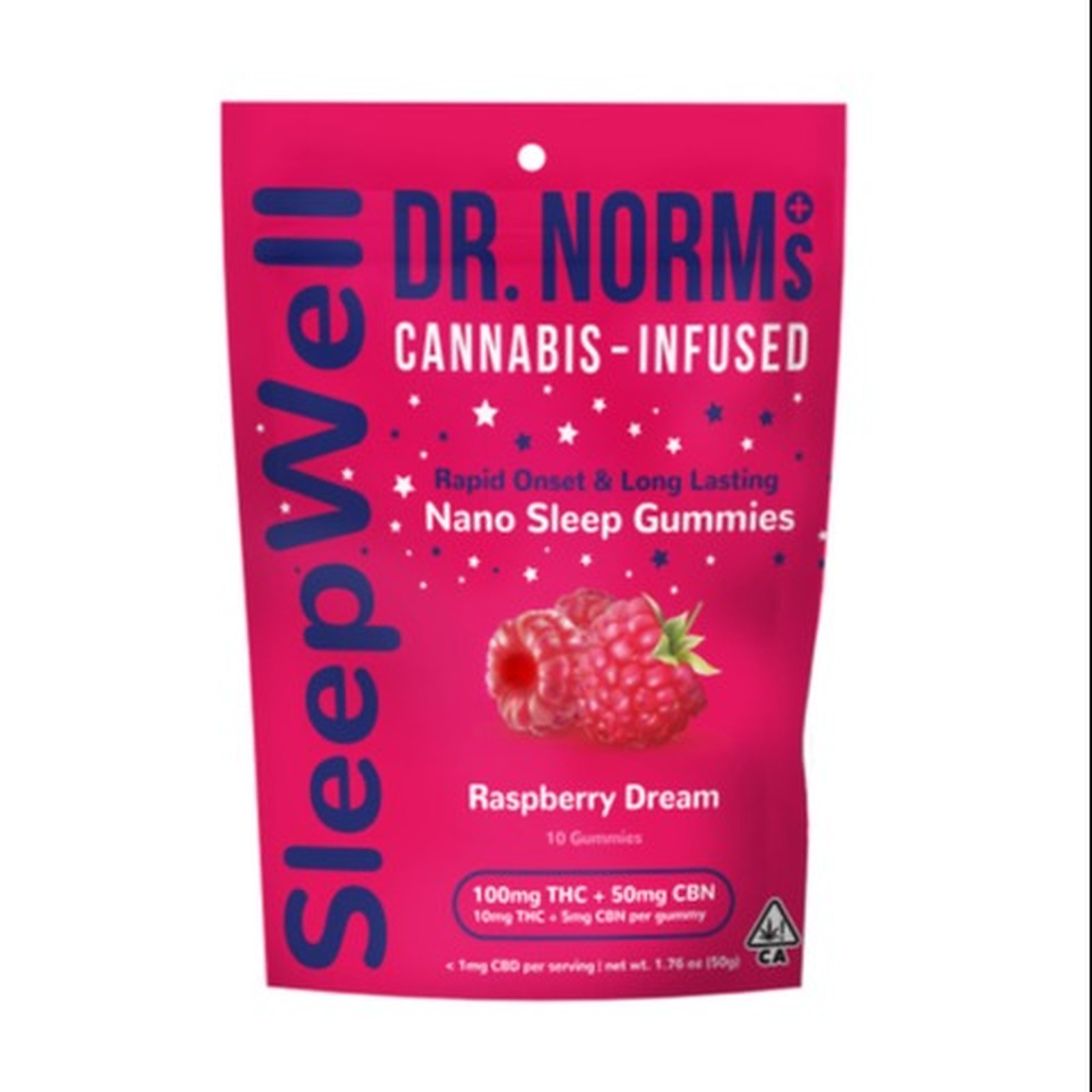 Dr. Norm's: SleepWell Raspberry Dream Fast-Acting Sleep Gummy | Leafly