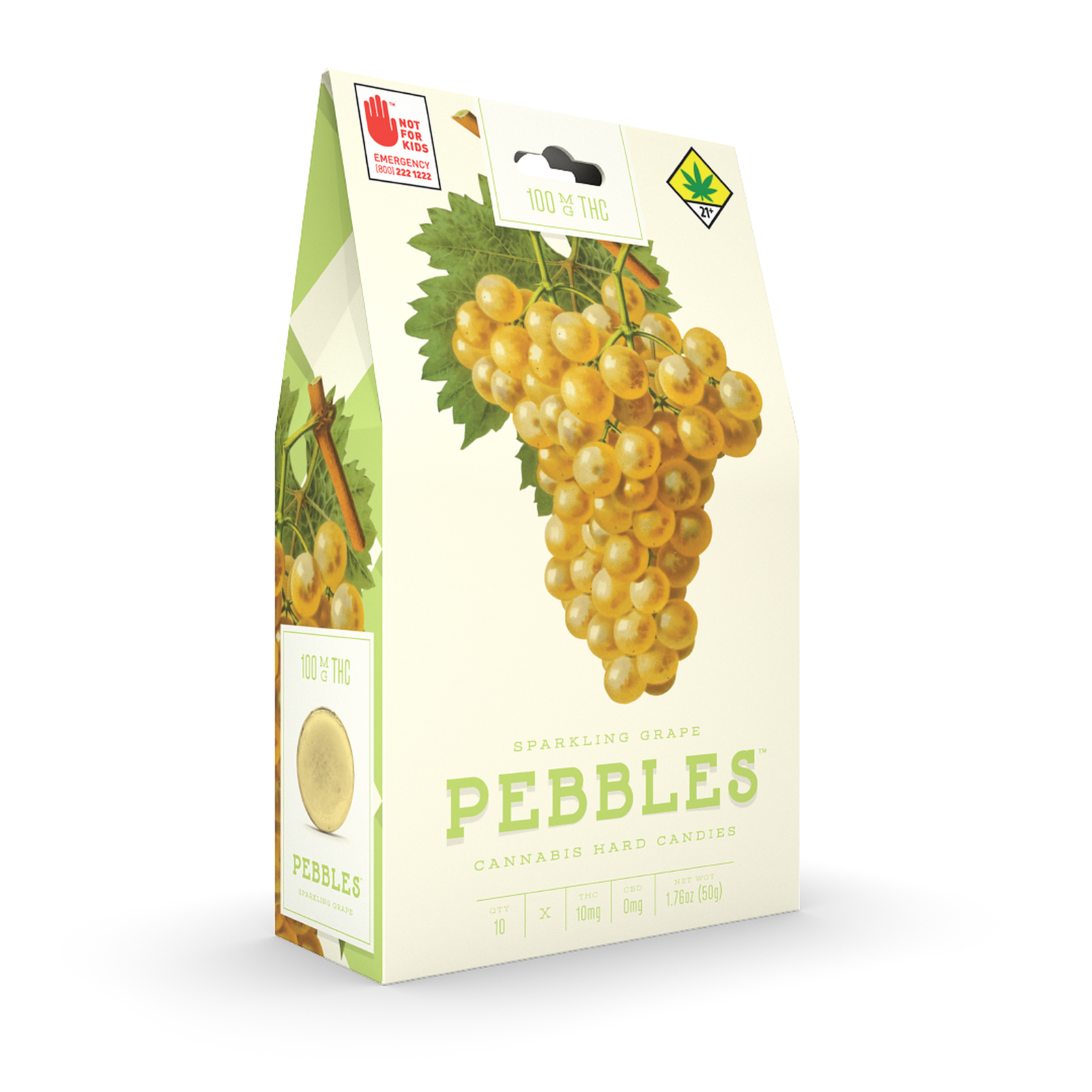 Pebbles: Sparkling Grape 100mg 10-pack | Leafly