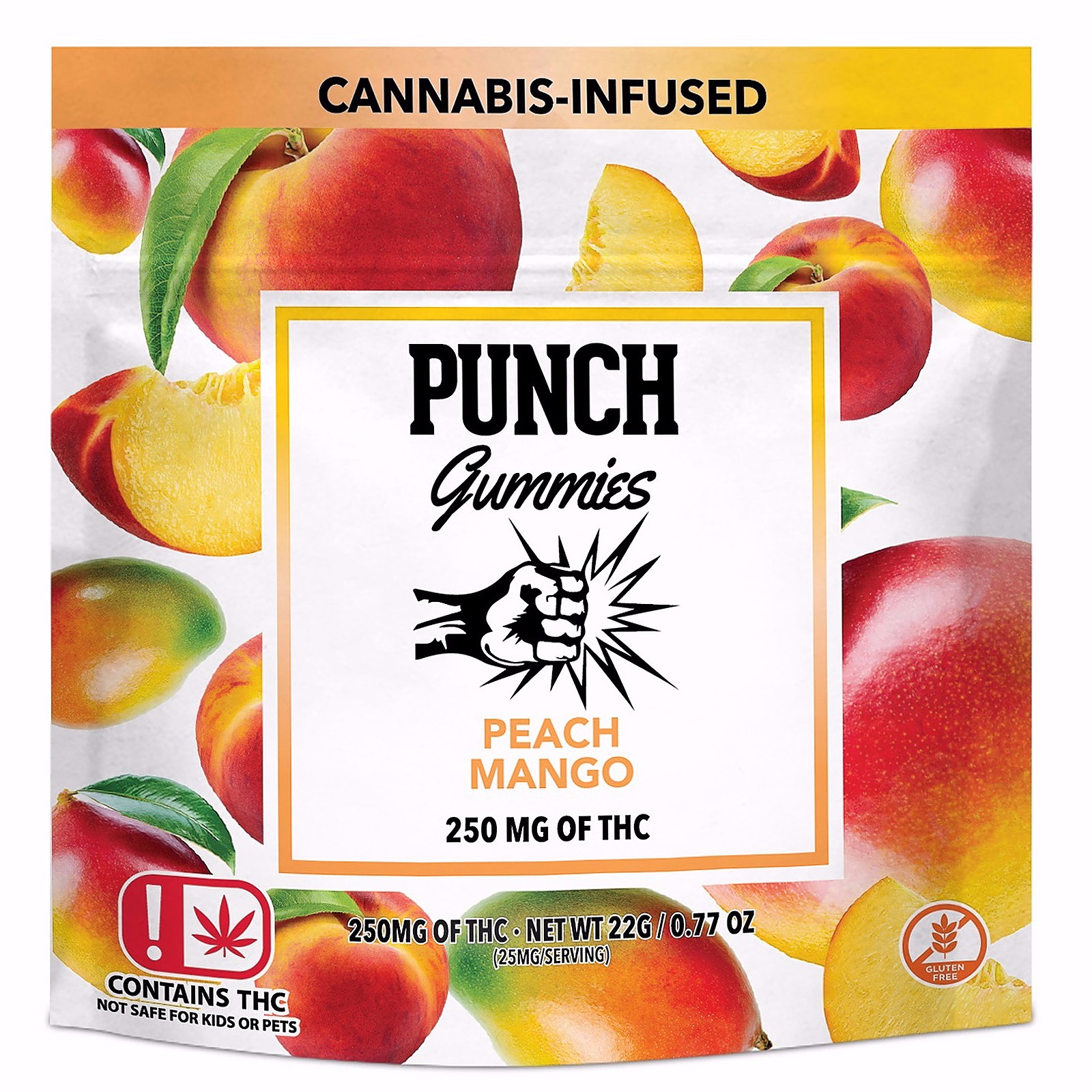 Punch: Peach Mango OK 250MG Punch Gummies | Leafly