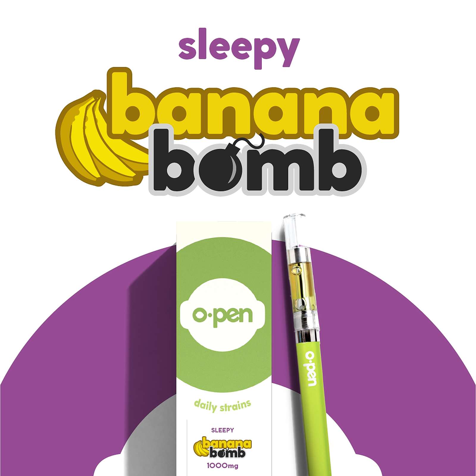 O.pen: O.pen Daily Strains - Banana Bomb (Sleepy) - 1000mg | Leafly