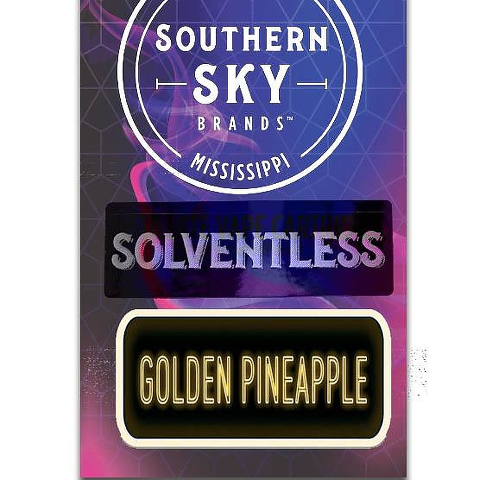 Southern Sky Brands: Golden Pineapple THC VAPE (58.8% THC, 1.5% CBD ...