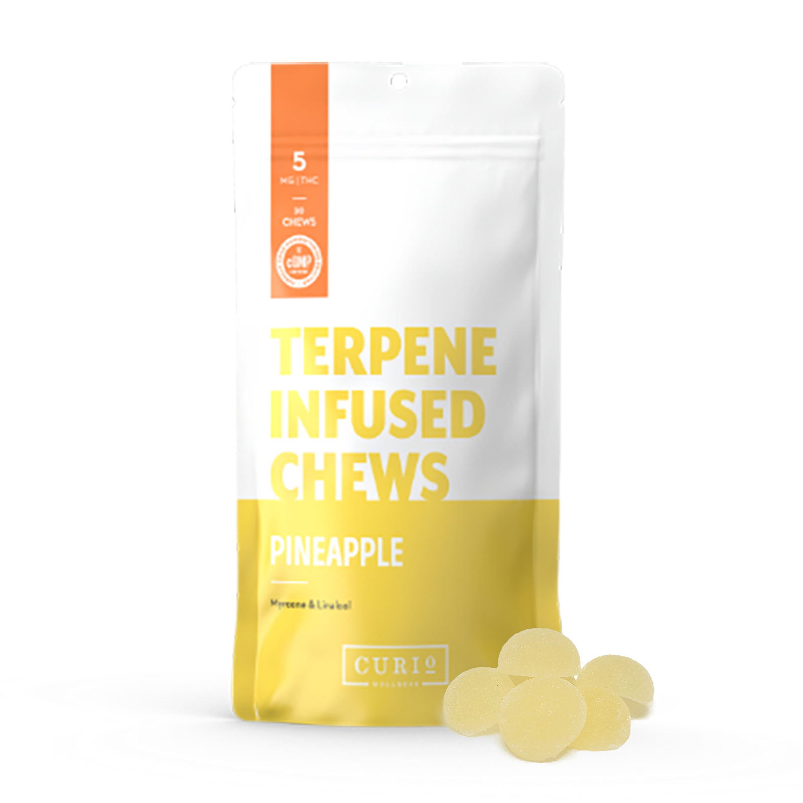 Curio Wellness: Terpene Infused Chews-Pineapple | 100mg | 20pk | Leafly