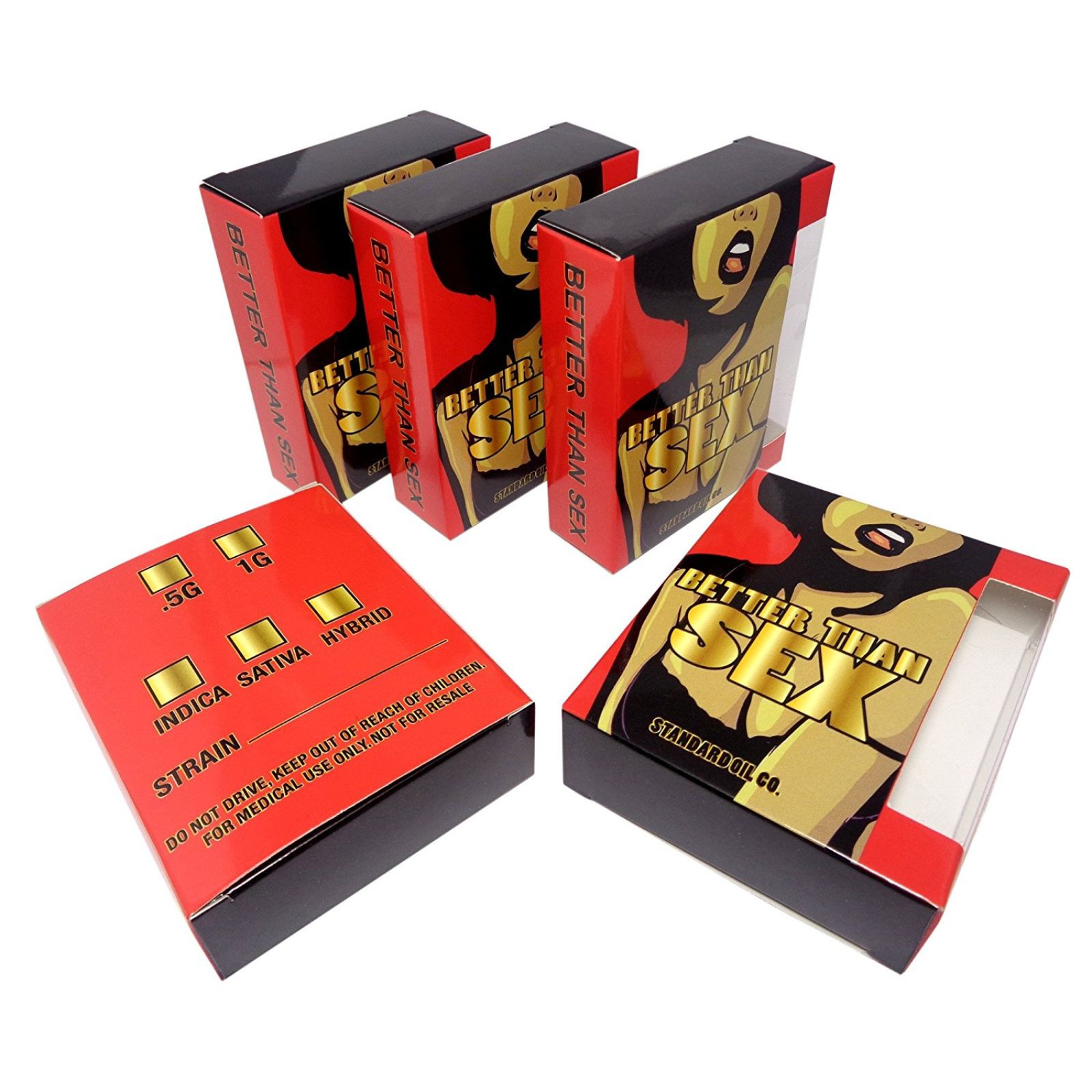 Shatter Labels: 25 Better Than Sex Standard Oil Empty Display Packaging ...