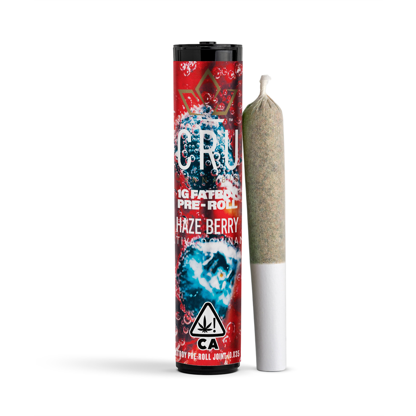 CRU Cannabis: Haze Berry (1G Fatboy Pre-Roll) | Leafly