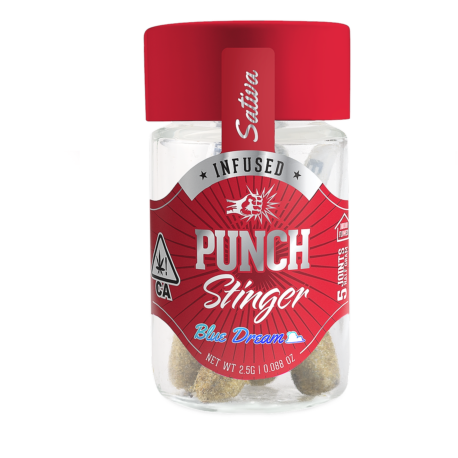 Punch: Blue Dream Stinger (Sativa) 5 Pre Rolls 2.5g | Leafly