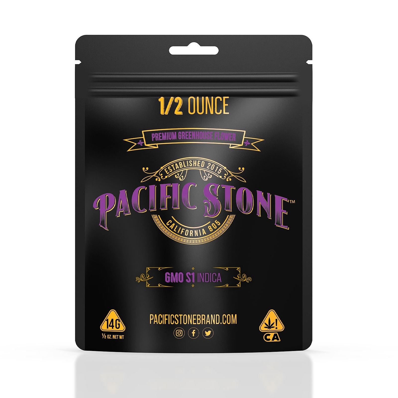 Pacific Stone: Pacific Stone | GMO S1 Indica Flower (14g) | Leafly