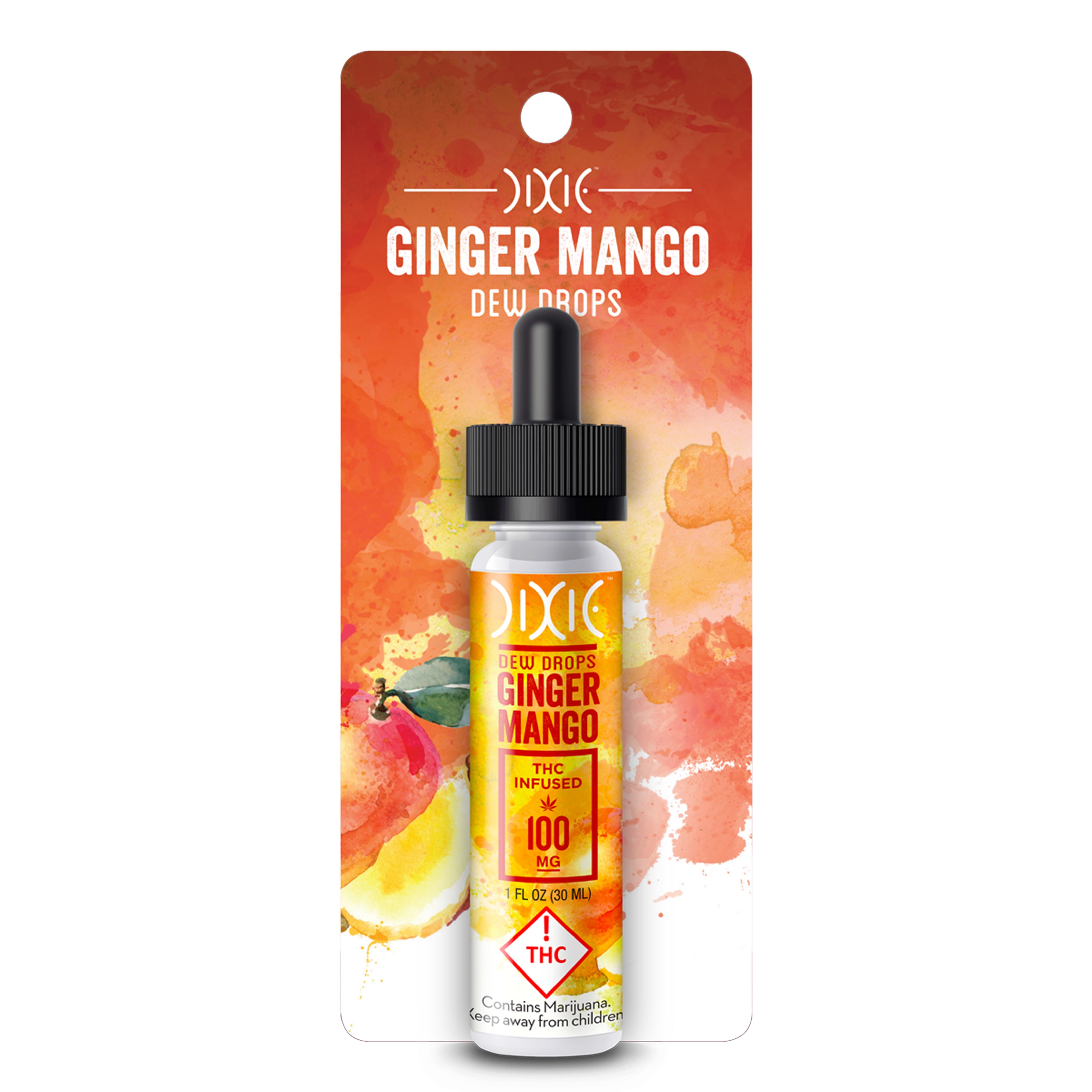 Dixie Brands: Ginger Mango Dew Drops - 100mg | Leafly