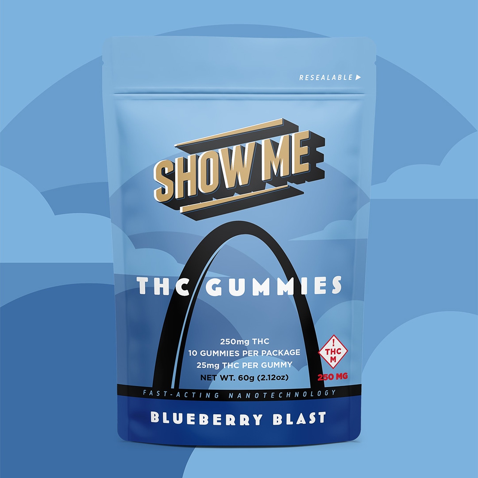 SHOW ME: BlueBerry Blast | 250MG THC | Show Me | Leafly