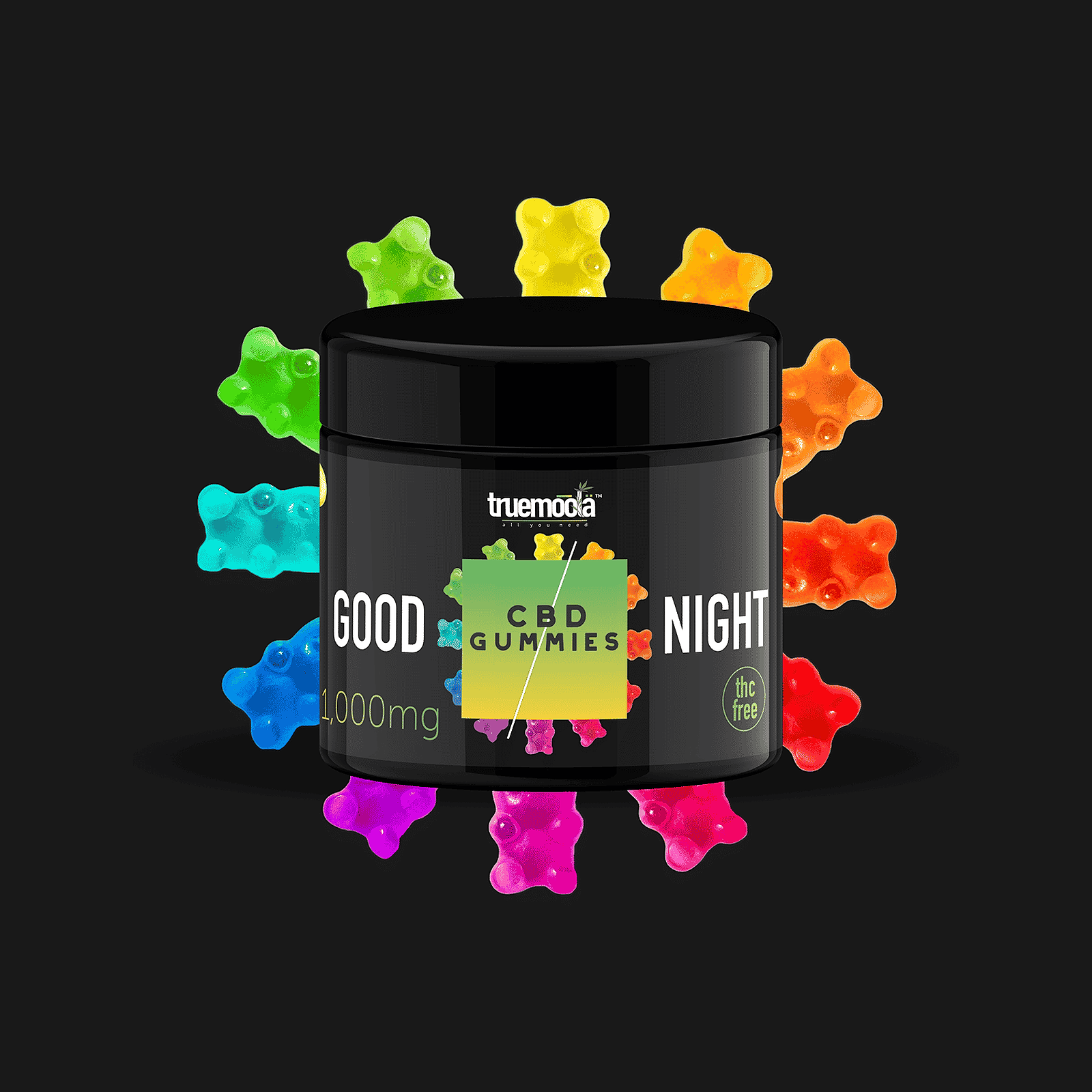 Truemoola: CBD Good Night Gummy 1000MG | Leafly