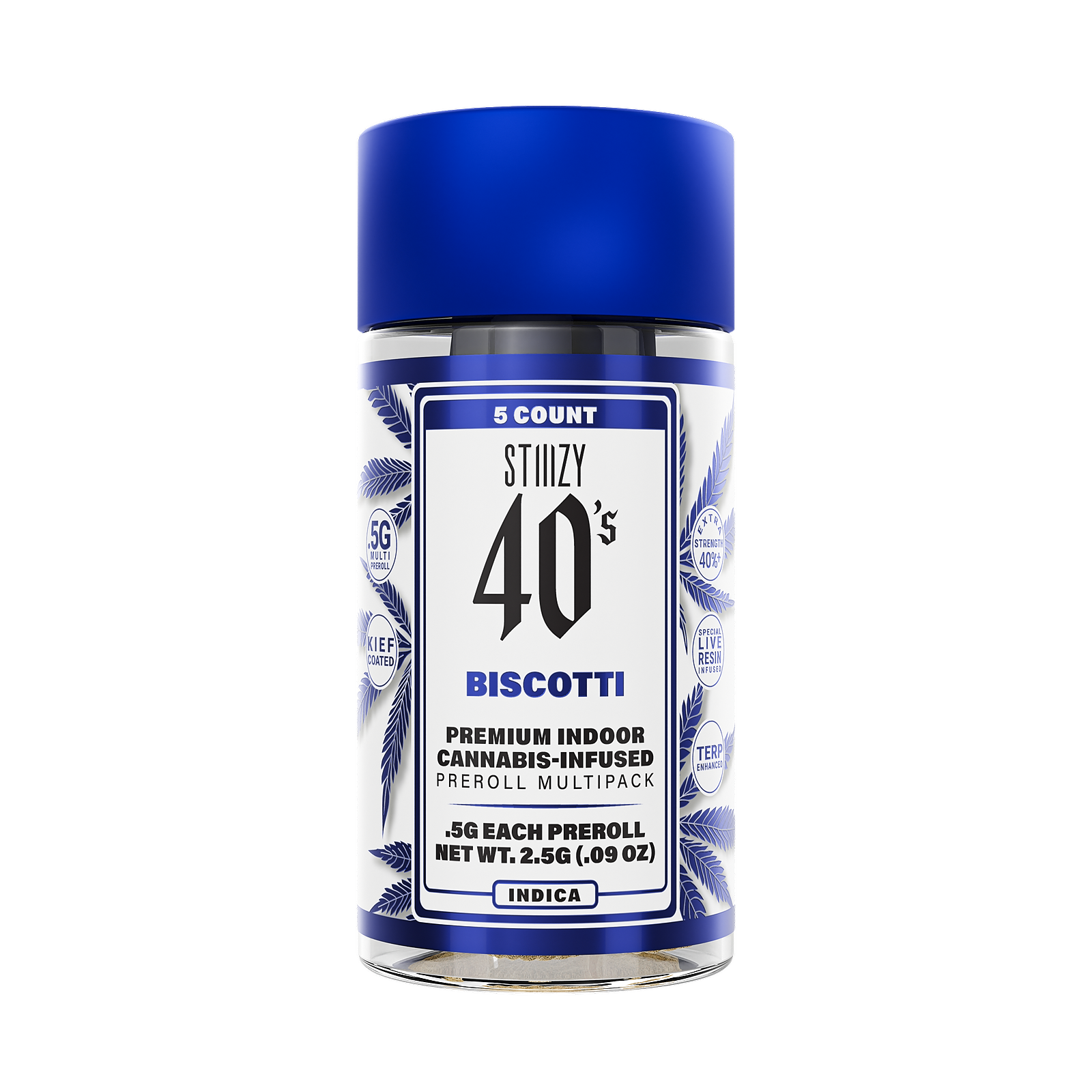 STIIIZY: BISCOTTI - 40s PREROLL MULTIPACK .5G | Leafly