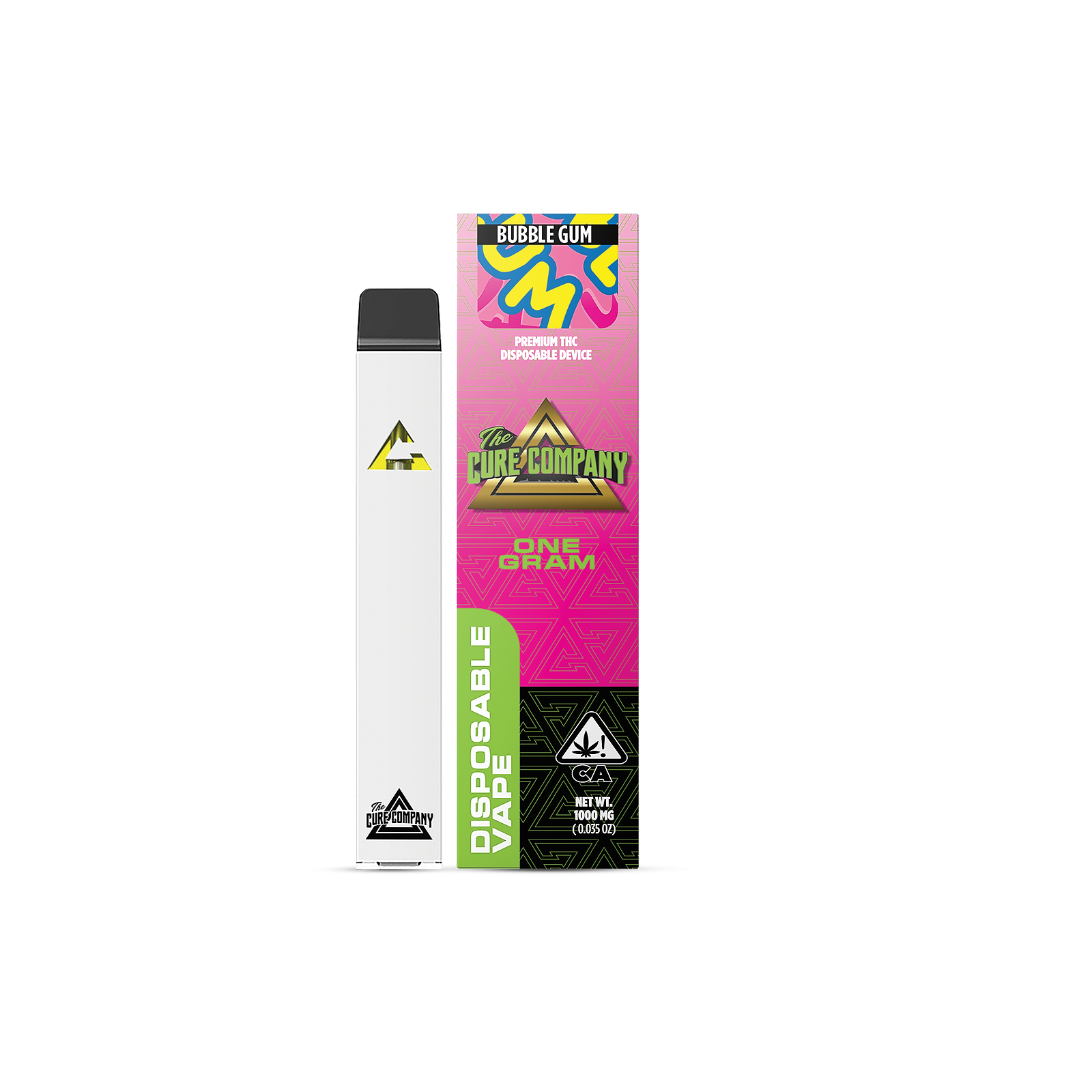 The Cure Company: Bubble Gum | 1g Vape Disposable | Leafly