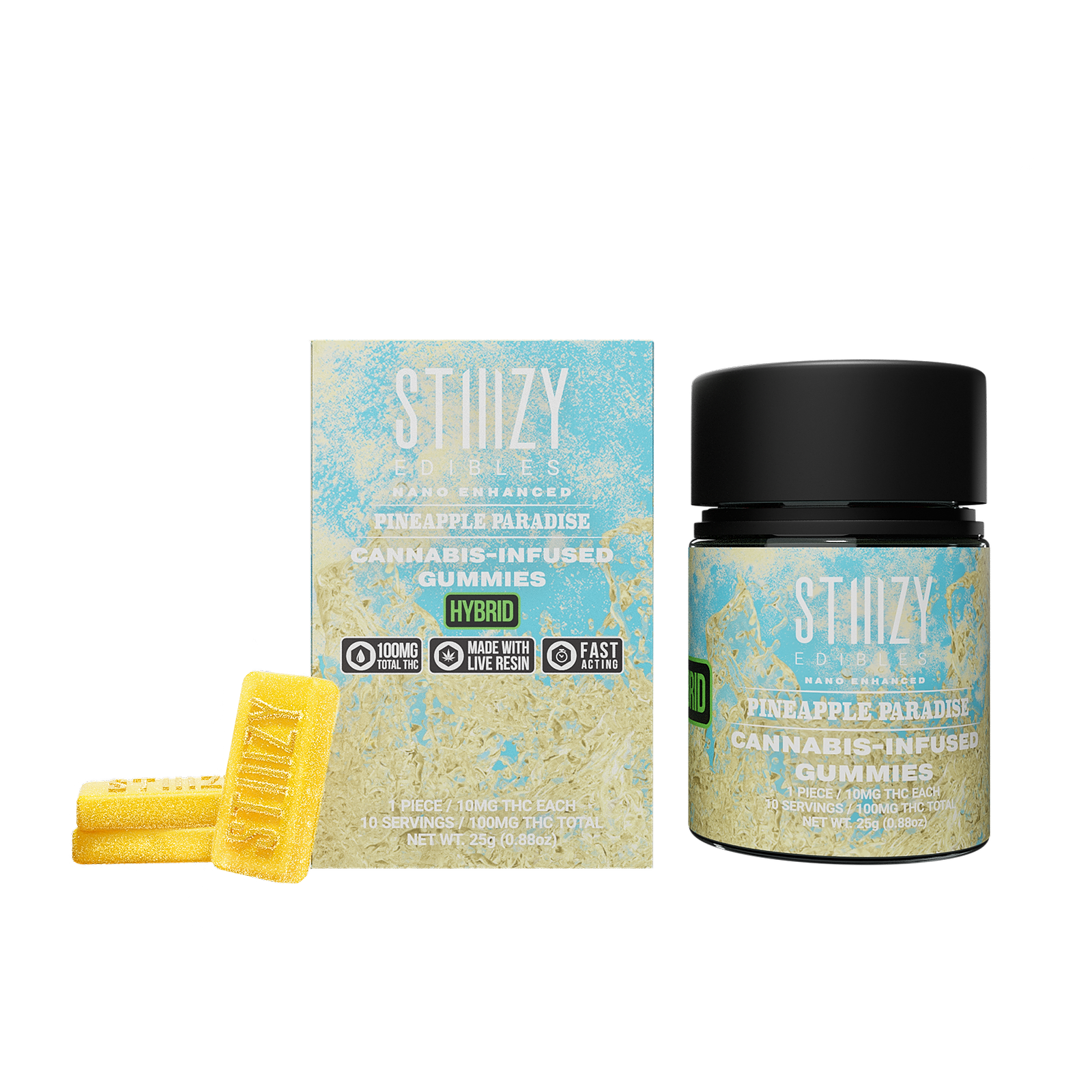 STIIIZY: PINEAPPLE PARADISE STIIIZY EDIBLES - 100MG GUMMIES | Leafly