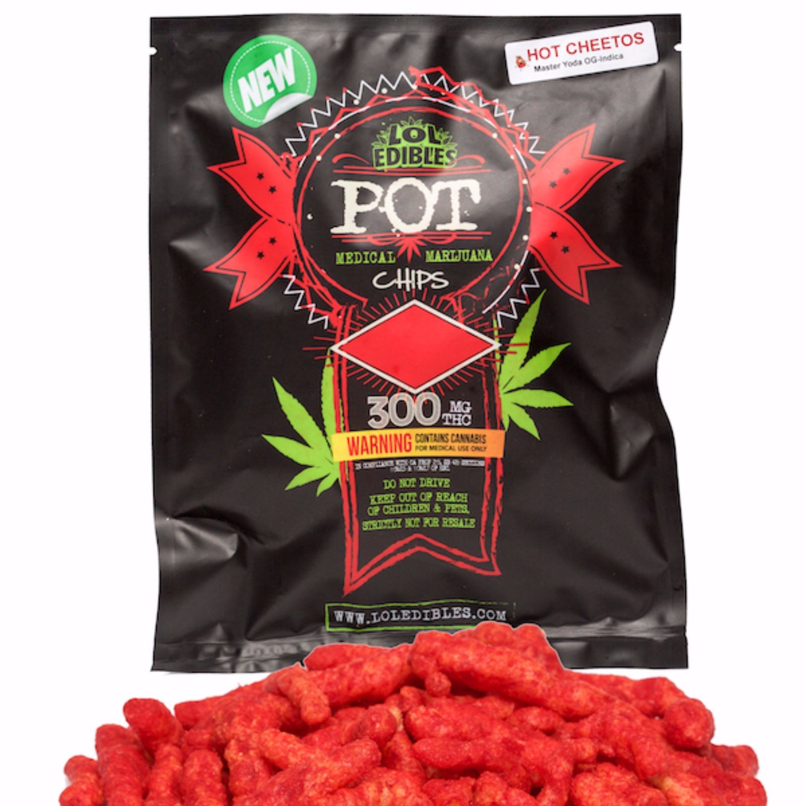 LOL Edibles: Pot Chips - Hot Cheetos 300mg | Leafly