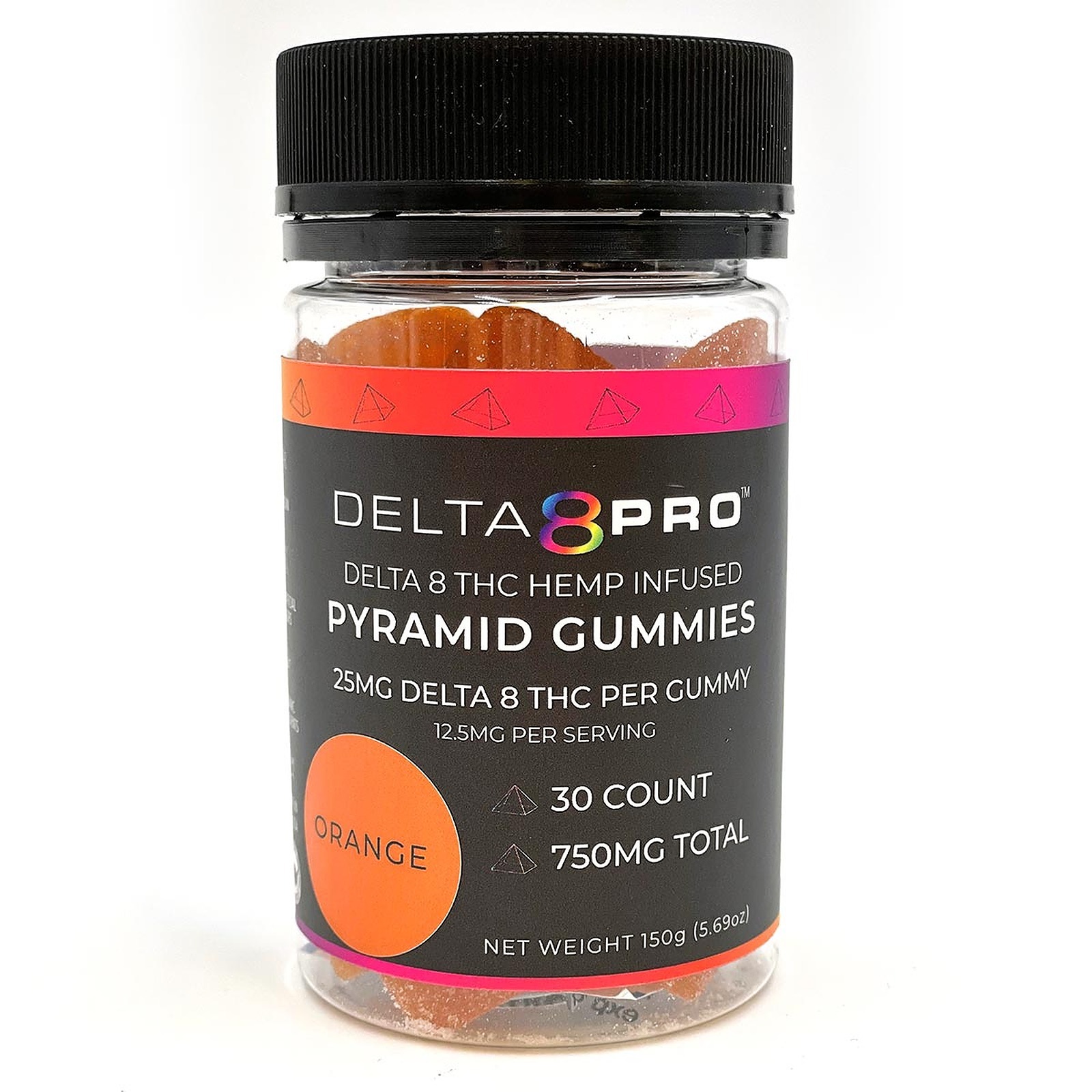 Delta 8 Pro: Delta-8 THC Gummies 25mg - Orange 30 Count | Leafly