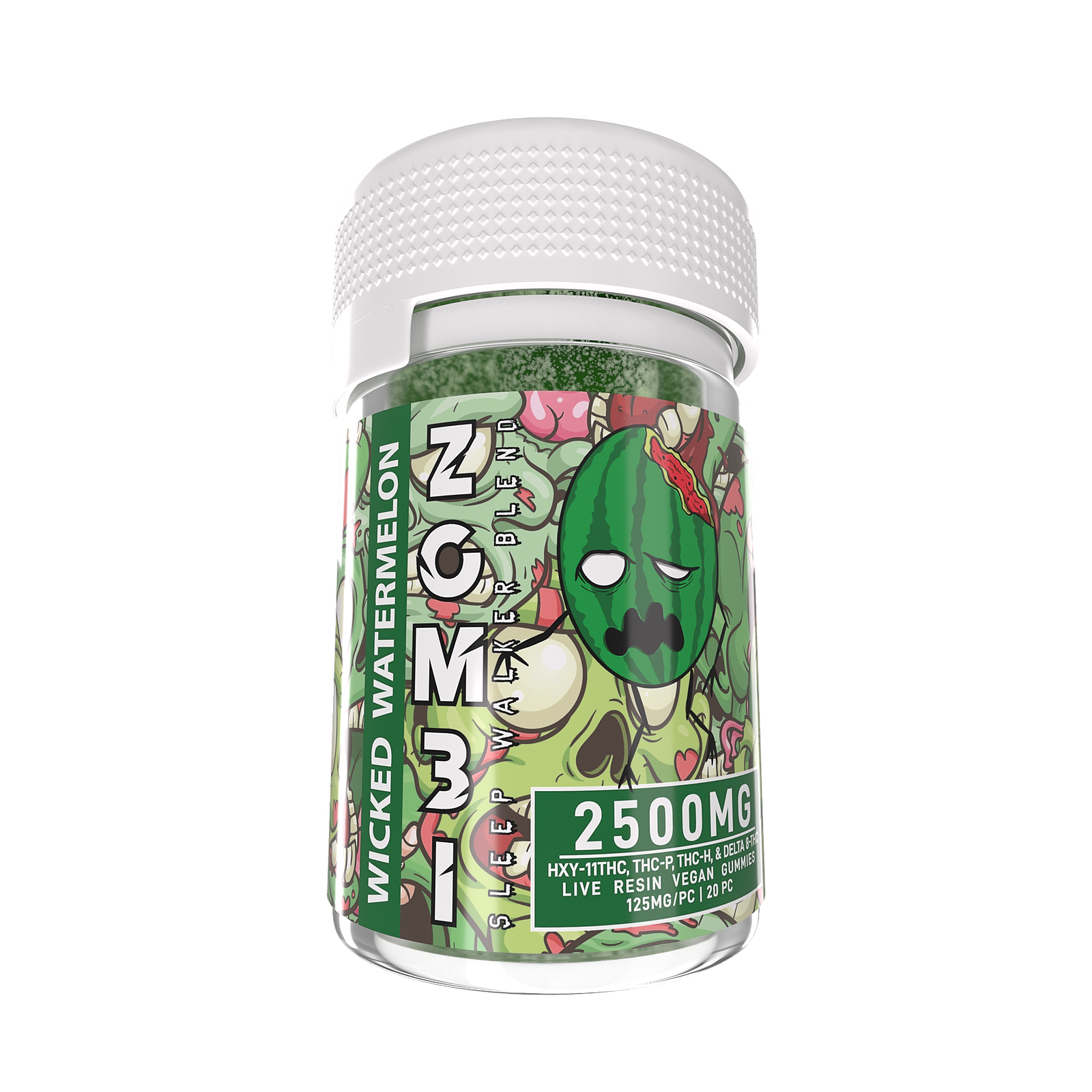 The Zombi Nation: Wicked Watermelon: Sleepwalker Blend 2,500mg Gummies ...