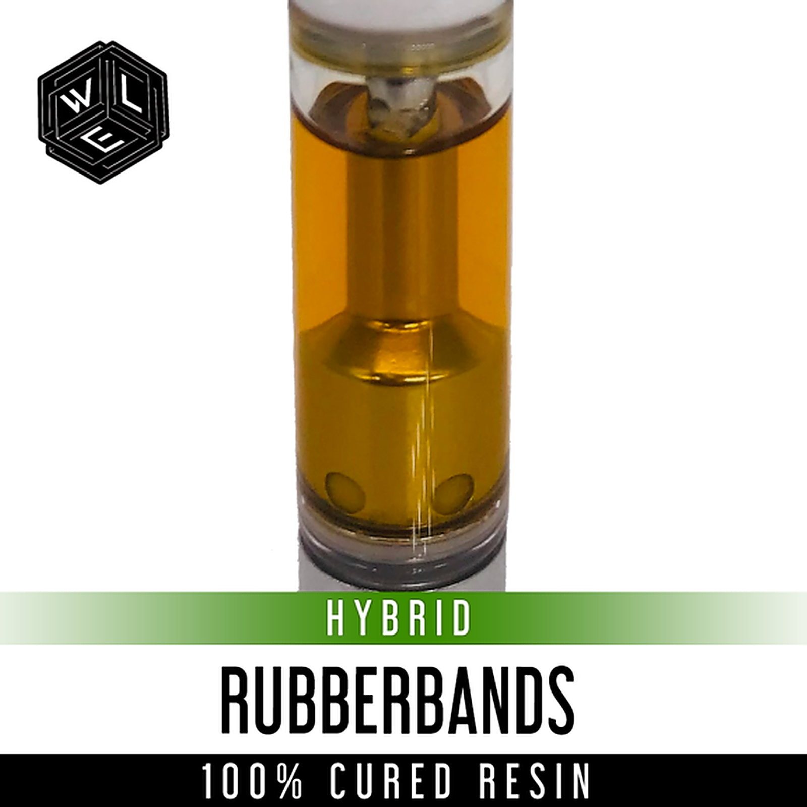 White Label Extracts Rubberbands 100 Cured Resin Cartridge 1 Gram