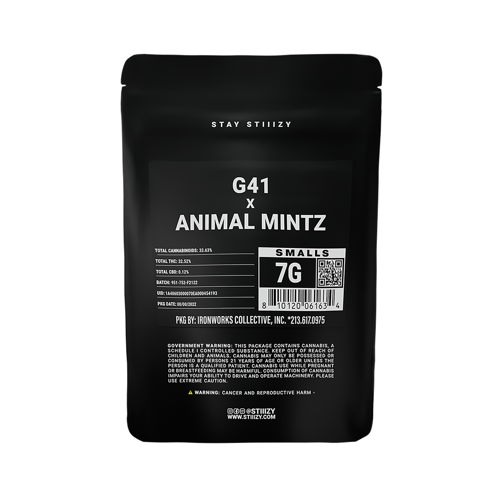 STIIIZY: G41 X ANIMAL MINTZ - BLACK LABEL 7G | Leafly