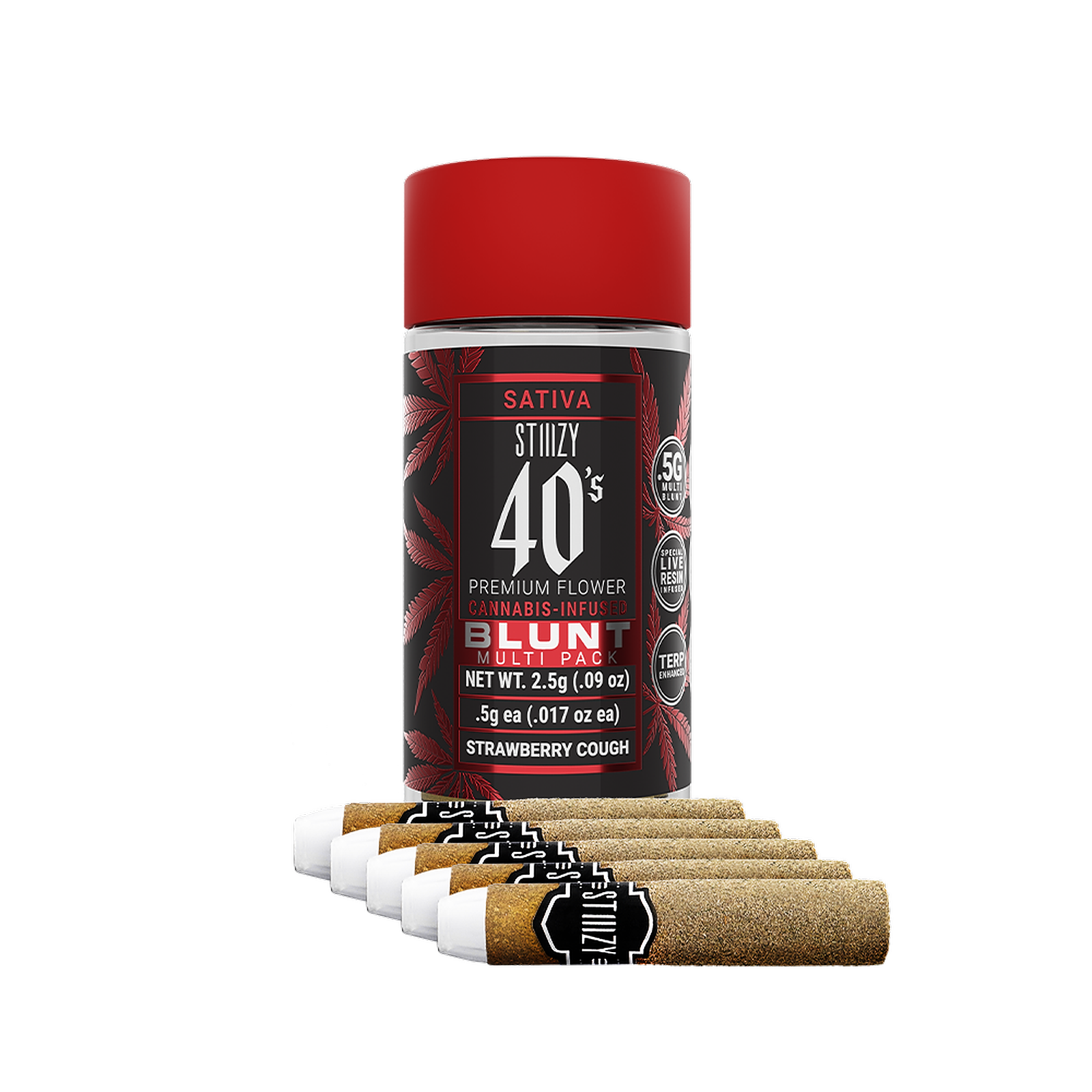 STIIIZY: STRAWBERRY COUGH - 40S MINI BLUNT MULTIPACK .5G | Leafly
